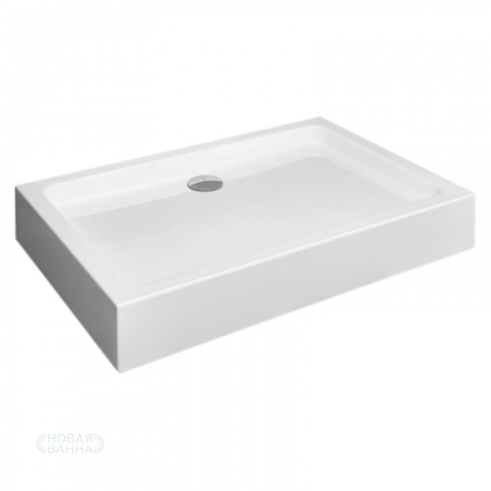 Акриловый поддон для душа Radaway Laros D Compact 90x100x17 белый ...